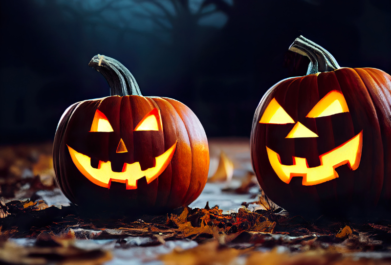 The Italian Halloween: pumpkins and chrysanthemums